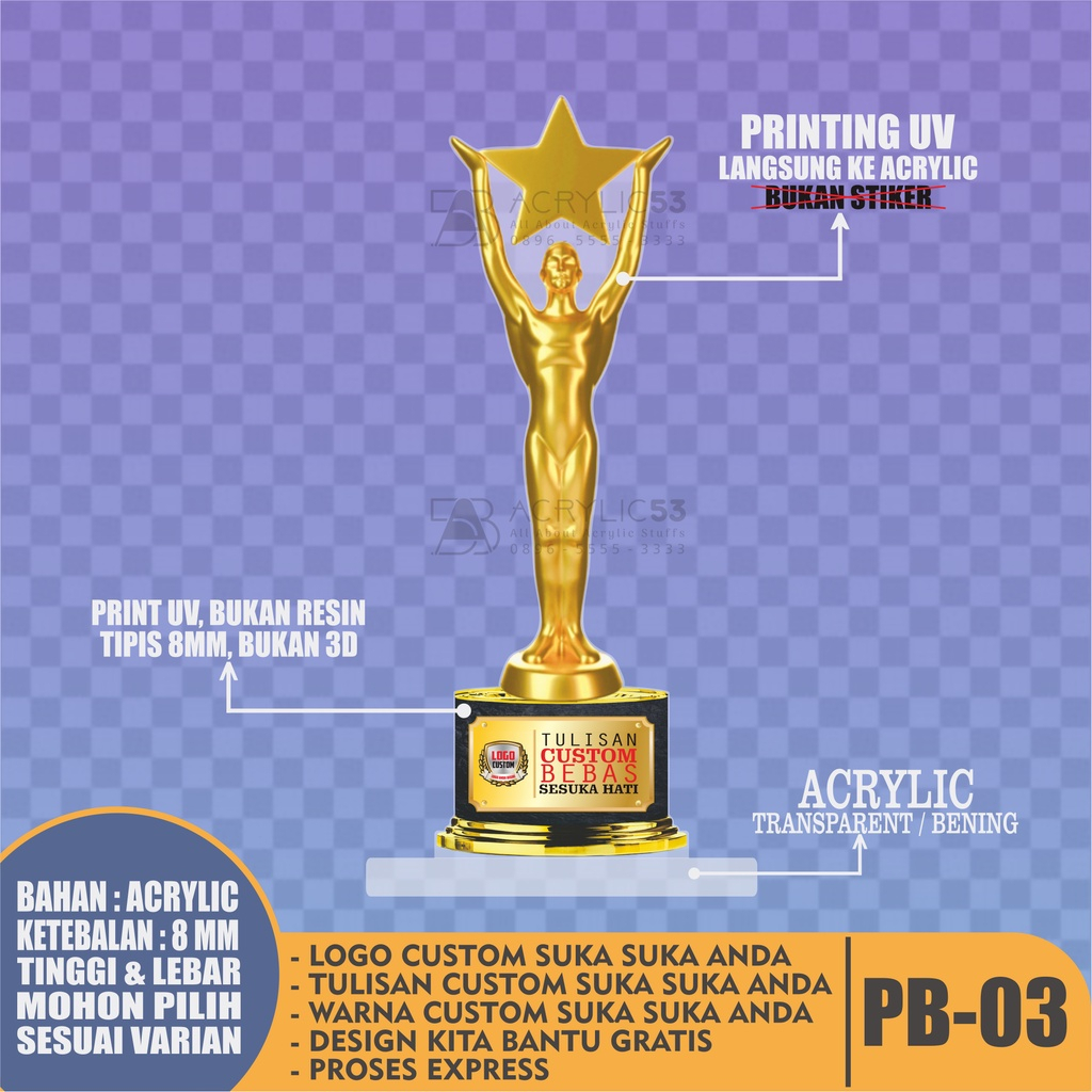 Jual PIALA, PIALA CUSTOM, PIALA MURAH, PIALA ACRYLIC, PIALA AKRILIK, TROPHY, TROPHY CUSTOM ...