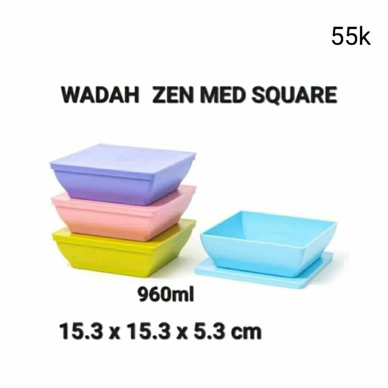 Jual Tupperware zen med square | Shopee Indonesia