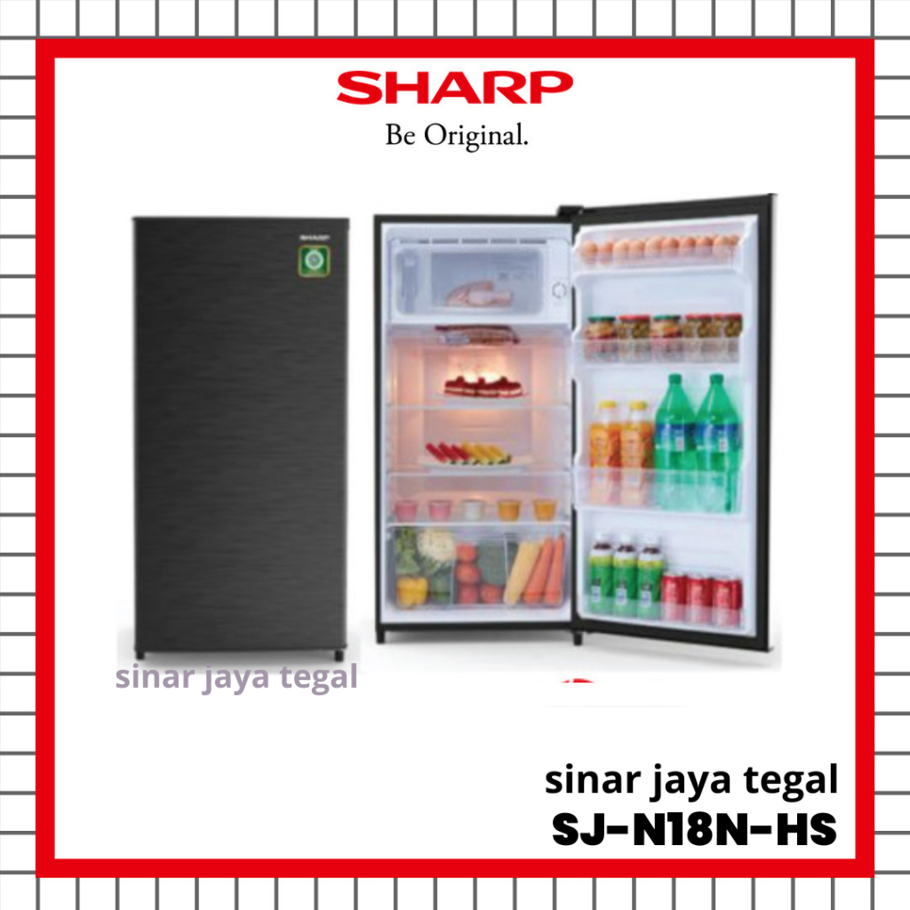 Jual LEMARI ES SHARP 1 PINTU SJ-N182N-HS / KULKAS SHARP 1 PINTU SJ-N182N-HS | Shopee Indonesia