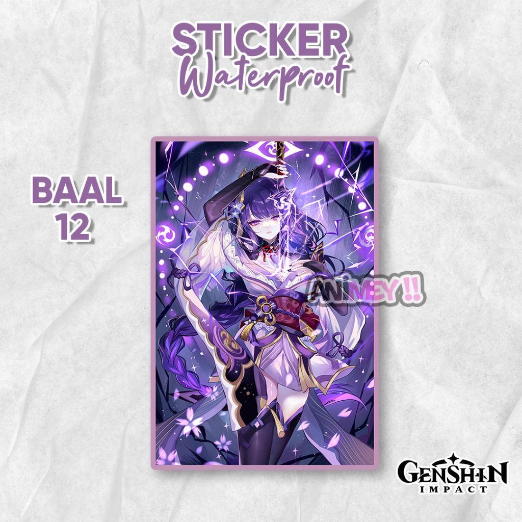 Jual Stiker Baal Raiden Shogun Genshin Impact / Sticker Anime ...