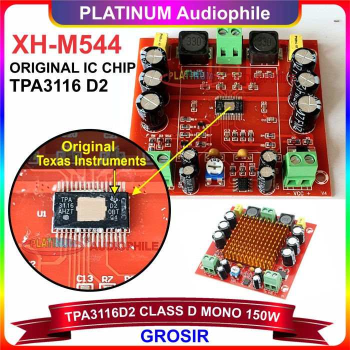 Jual TPA3116 Class D Amplifier 150W Mono TPA3116D2 Original Chip XH ...