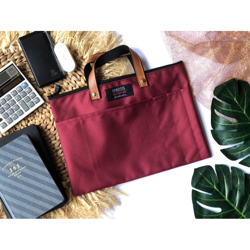 Jual Limitless Lotta Zipper Document Bag Map Dokumen Kertas Folio