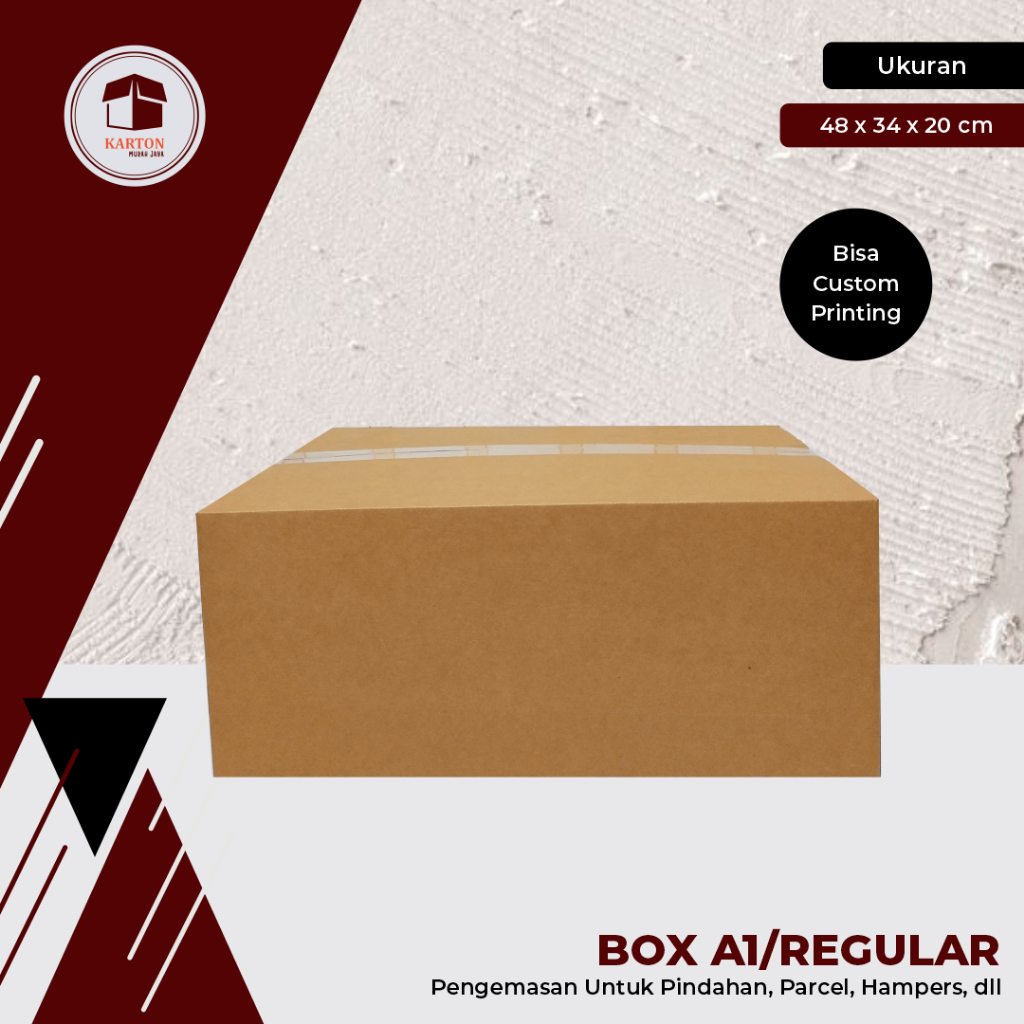 Jual BOX A1/REGULAR UK. 48 x 34 x 20 cm -polos/packaging barang/box ...