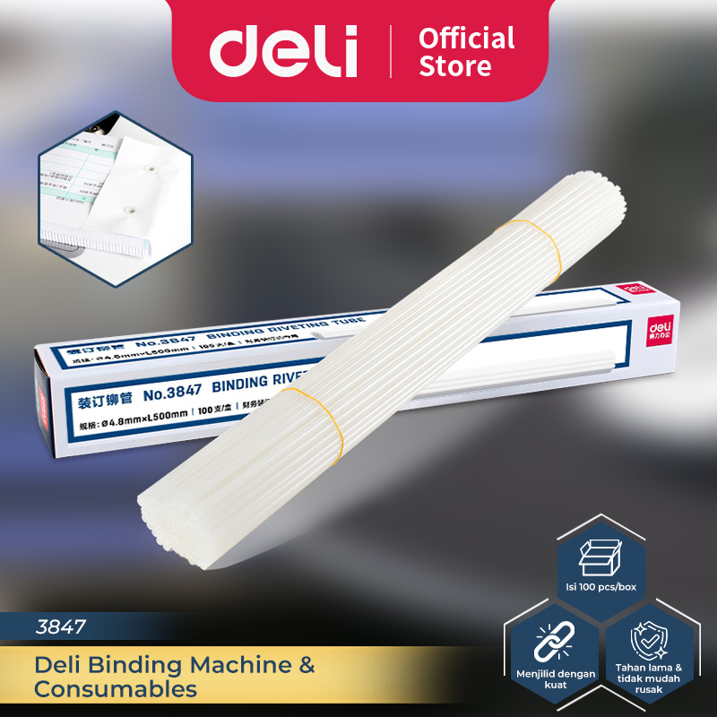 Jual Deli Riveting Tube Financial Binding Isi Mesin Jilid Keuangan ...