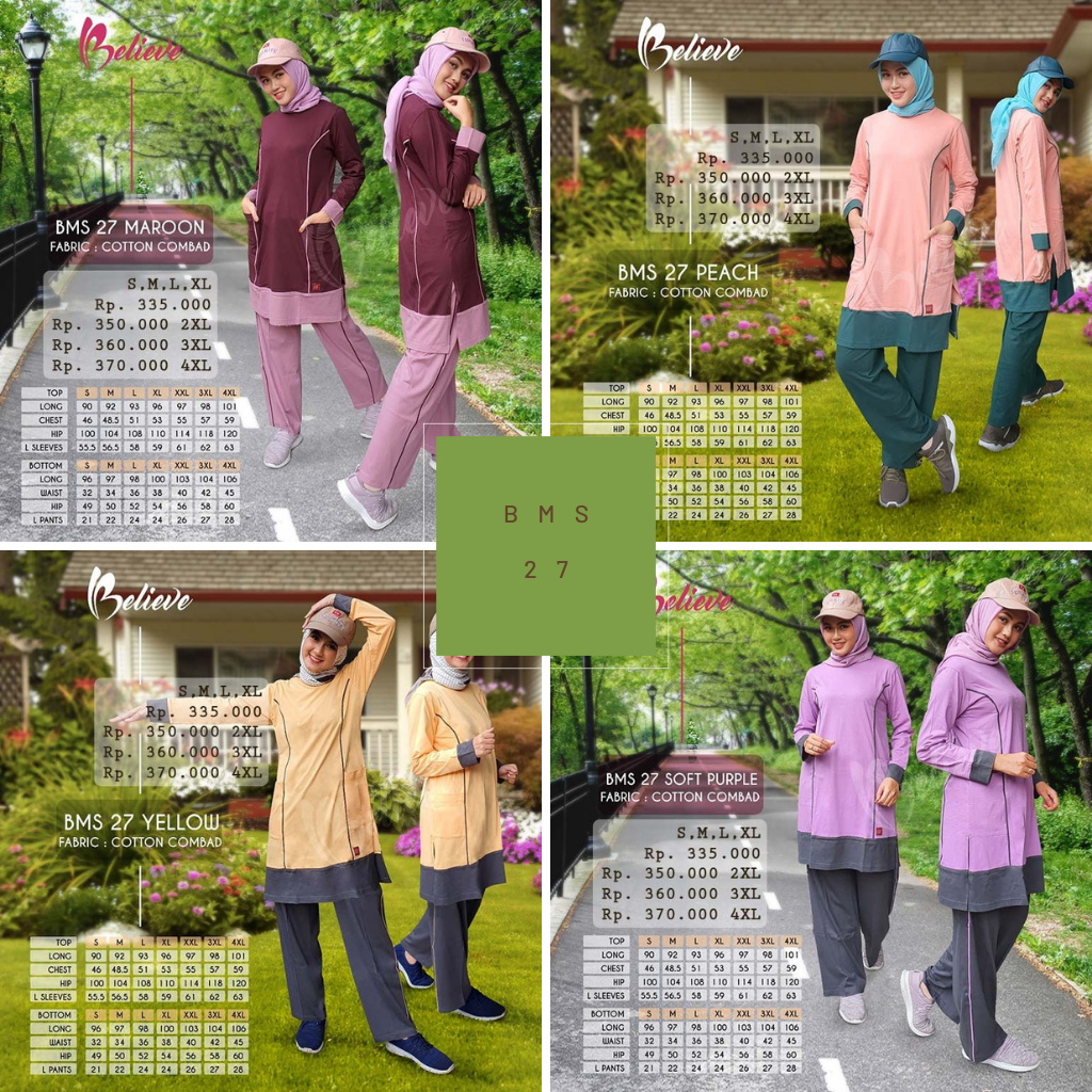 Jual SETELAN BAJU OLAHRAGA WANITA - BAJU OLAHRAGA MUSLIM WANITA BELIEVE ...