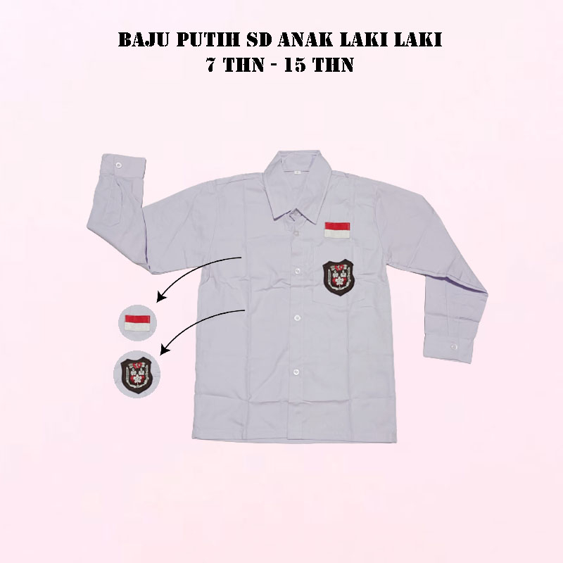 Jual Baju putih seragam SD anak kelas 1 sampai kelas 6 / kemeja putih ... Jual Baju putih seragam SD anak kelas 1 sampai kelas 6 / kemeja putih ...