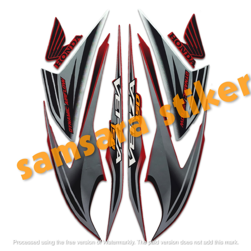 Jual STIKER STRIPING LIS MOTOR HONDA VERZA 150 2013 MERAH SILVER ...