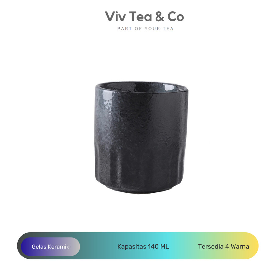 Jual Gelas Keramik Kopi dan Teh Japanese Style Teacup 140ml Multiwarna - Cokelat | Shopee Indonesia