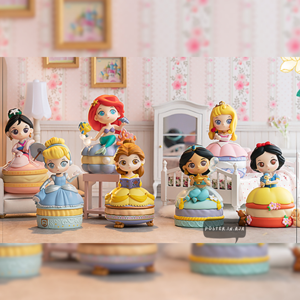 Jual Disney Princess Jewelry Box Macarons Miniso Blind Box Action Figure Cinderella | Belle ...