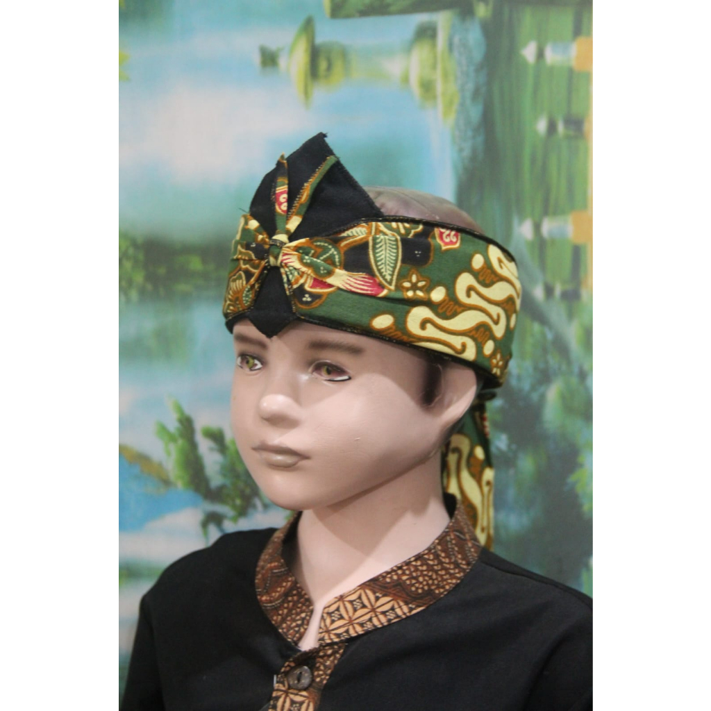 Jual iket kepala sunda jawa blangkon tradisional anak anak batik USIA 1-10 TAHUN atas bolong ...