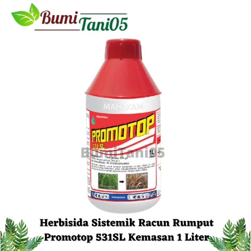 Jual Racun Rumput Herbisida Sistemik Promotop 531SL Kemasan 1 Liter ...