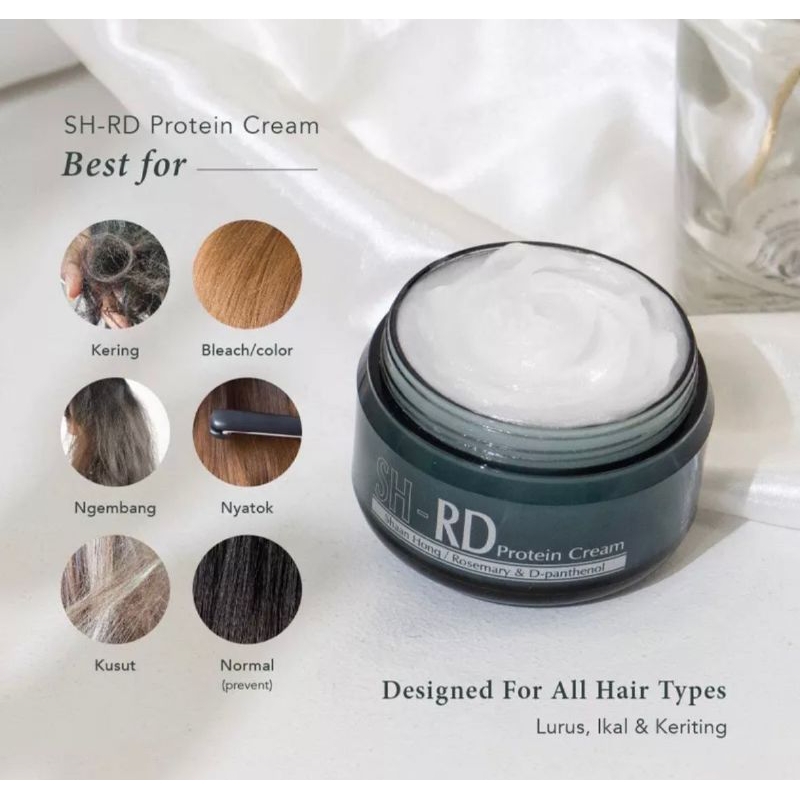 Jual SHRD Protein Cream, Perawatan Rambut Ngembang Kering Kusut Rontok ...