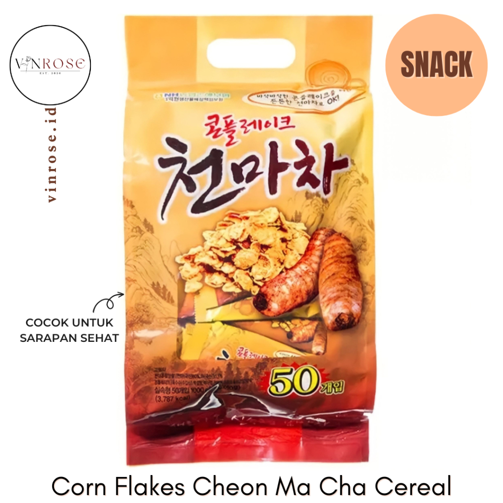 Jual [10 Sachet] Corn Flakes Cheon Ma Cha Cereal Korea/ Sereal/ Snack ...