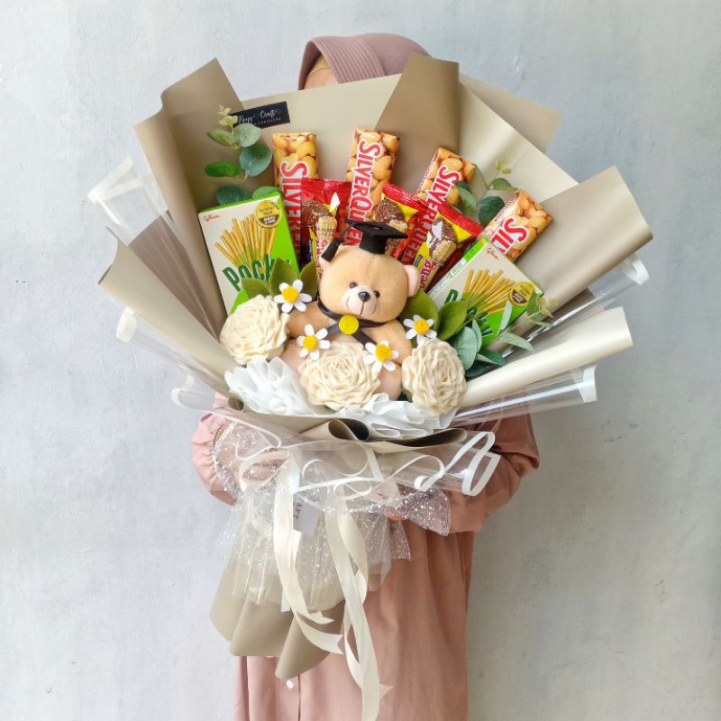 Jual BUKET SNACK BUNGA WISUDA KADO BUCKET | Shopee Indonesia