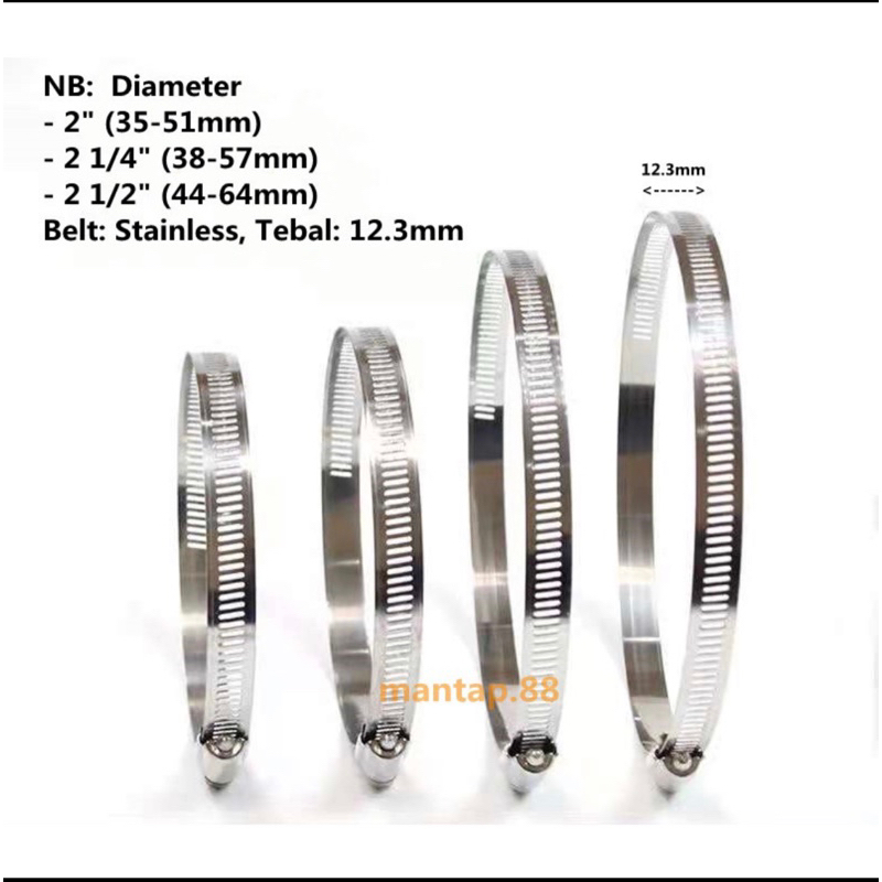 Jual Klem Selang/Klem Wrap Knalpot Hose Clamp(347/349) | Shopee Indonesia