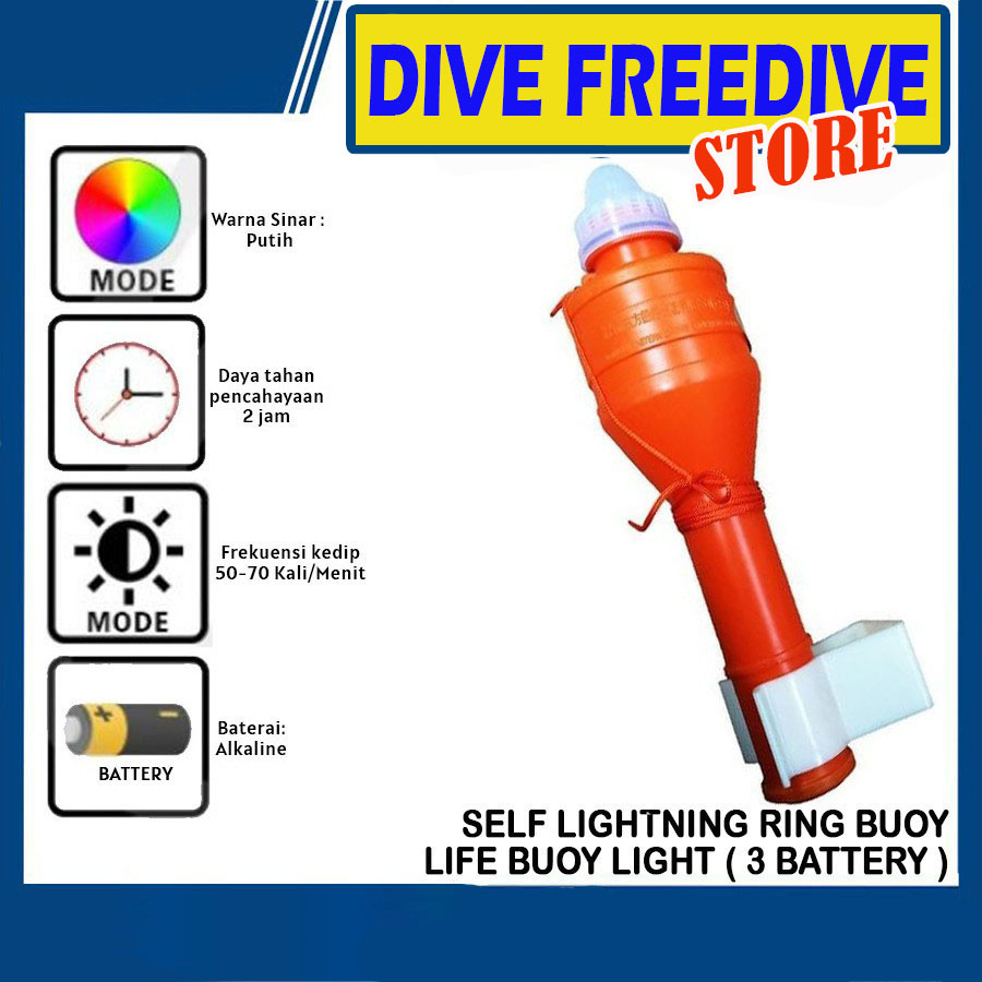 Jual Self Lighting Ring / Life Buoy Light Lamp Lampu Pelampung ...