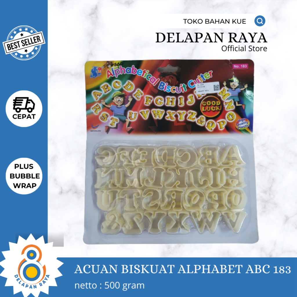 Jual ACUAN BISKUIT BENTUK HURUF ALPHABET ABC SL183 - 8Raya | Shopee ...