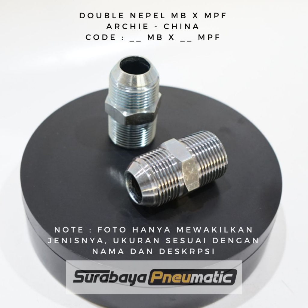 Jual Double Nepel - 12 MPF X 12 MB - 3/4" MPF x 3/4" MB - ARCHIE | Shopee Indonesia