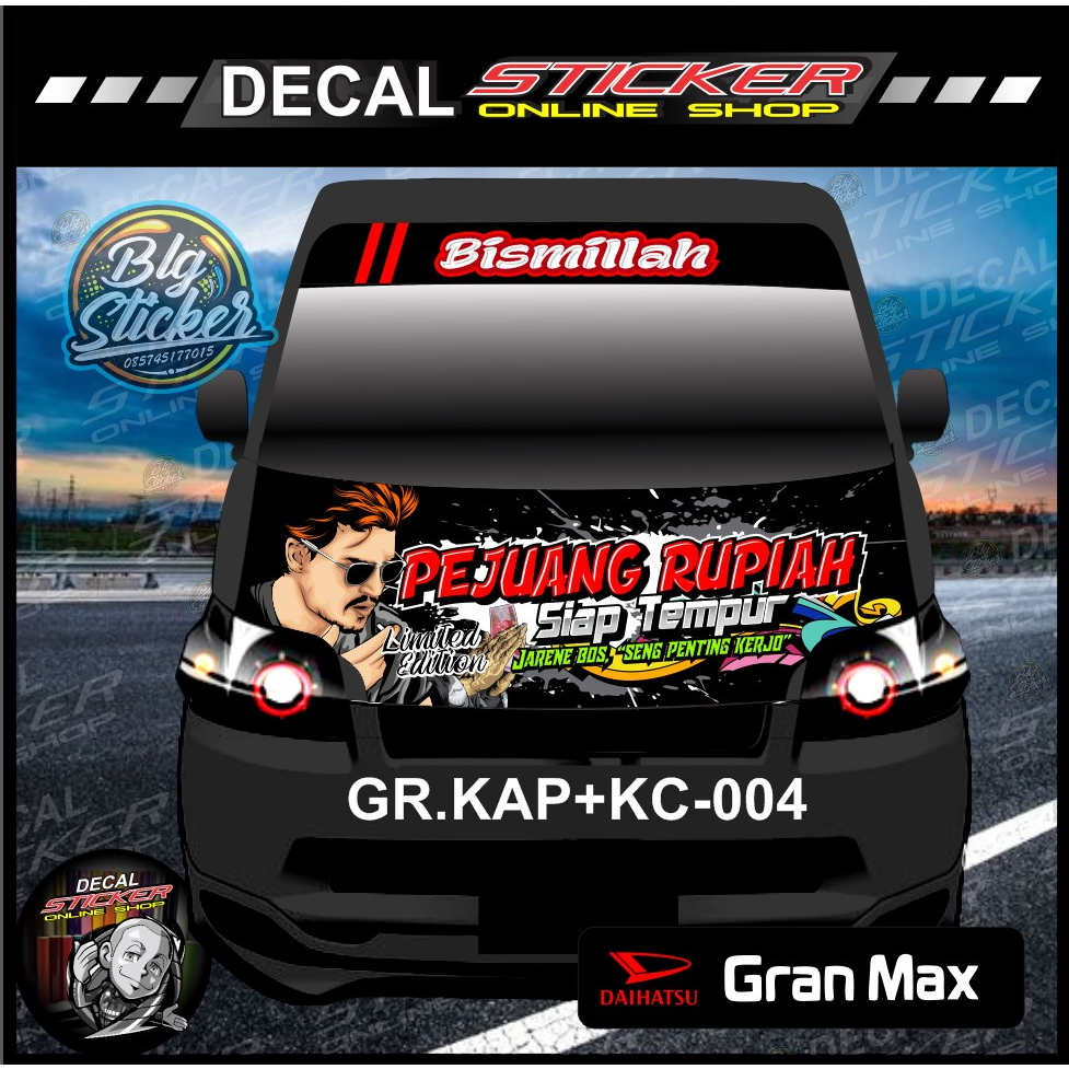 Jual DECAL GRANMAX PICKUP BAGIAN KAP + KACA ATAS | Shopee Indonesia