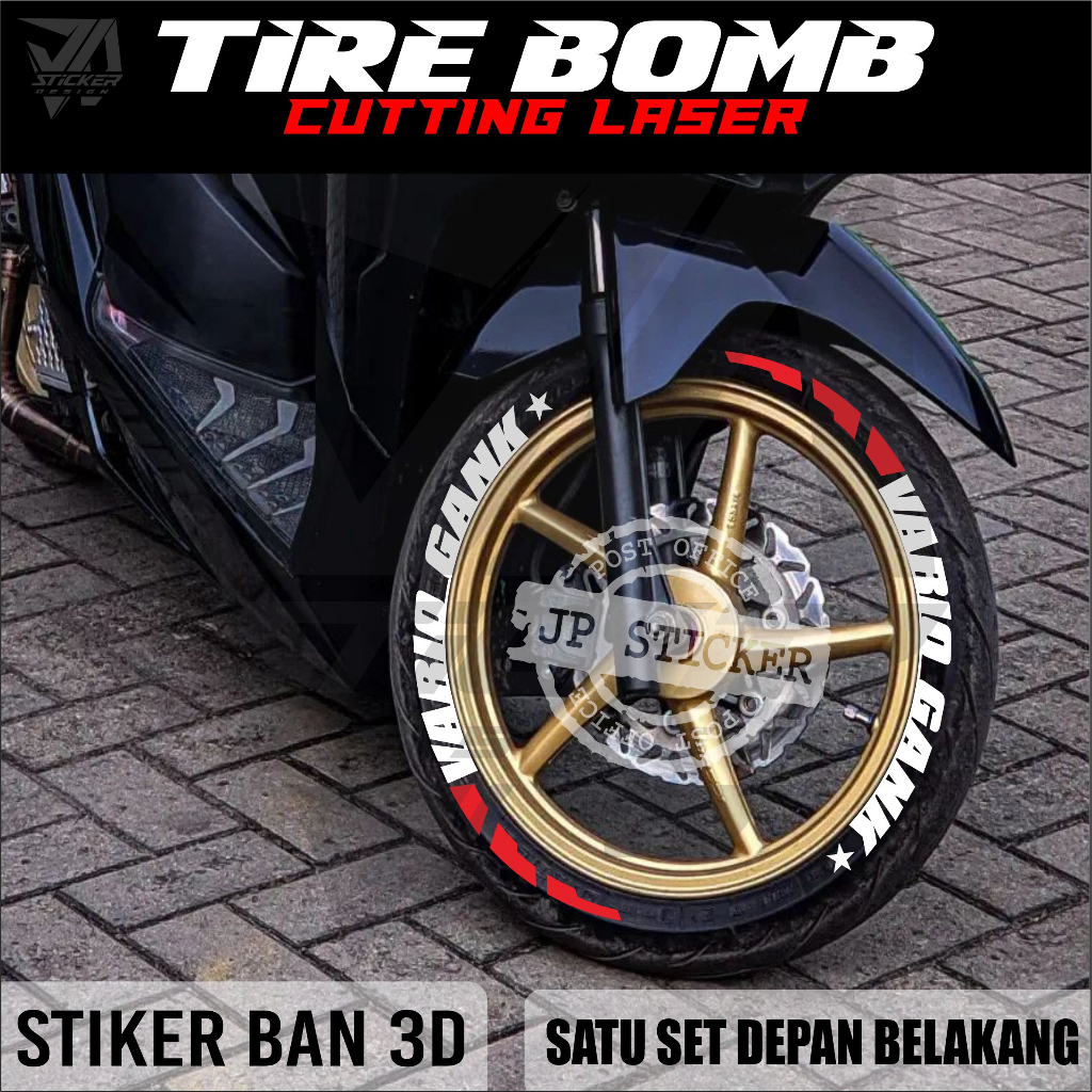 Jual Sticker Ban / Font Ban / Tire Bomb / 3D stiker ban Racing Motif ...