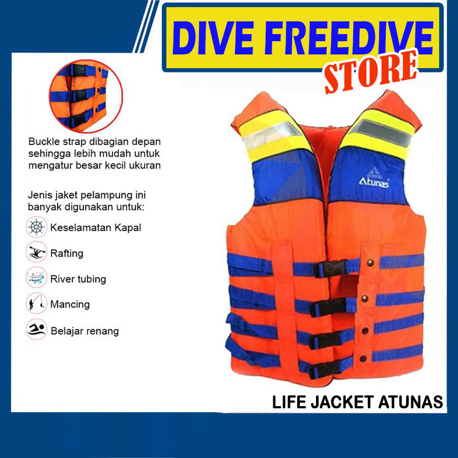 Jual Pelampung Life Jacket Atunas Jaket Rompi Renang Selam Safety ...