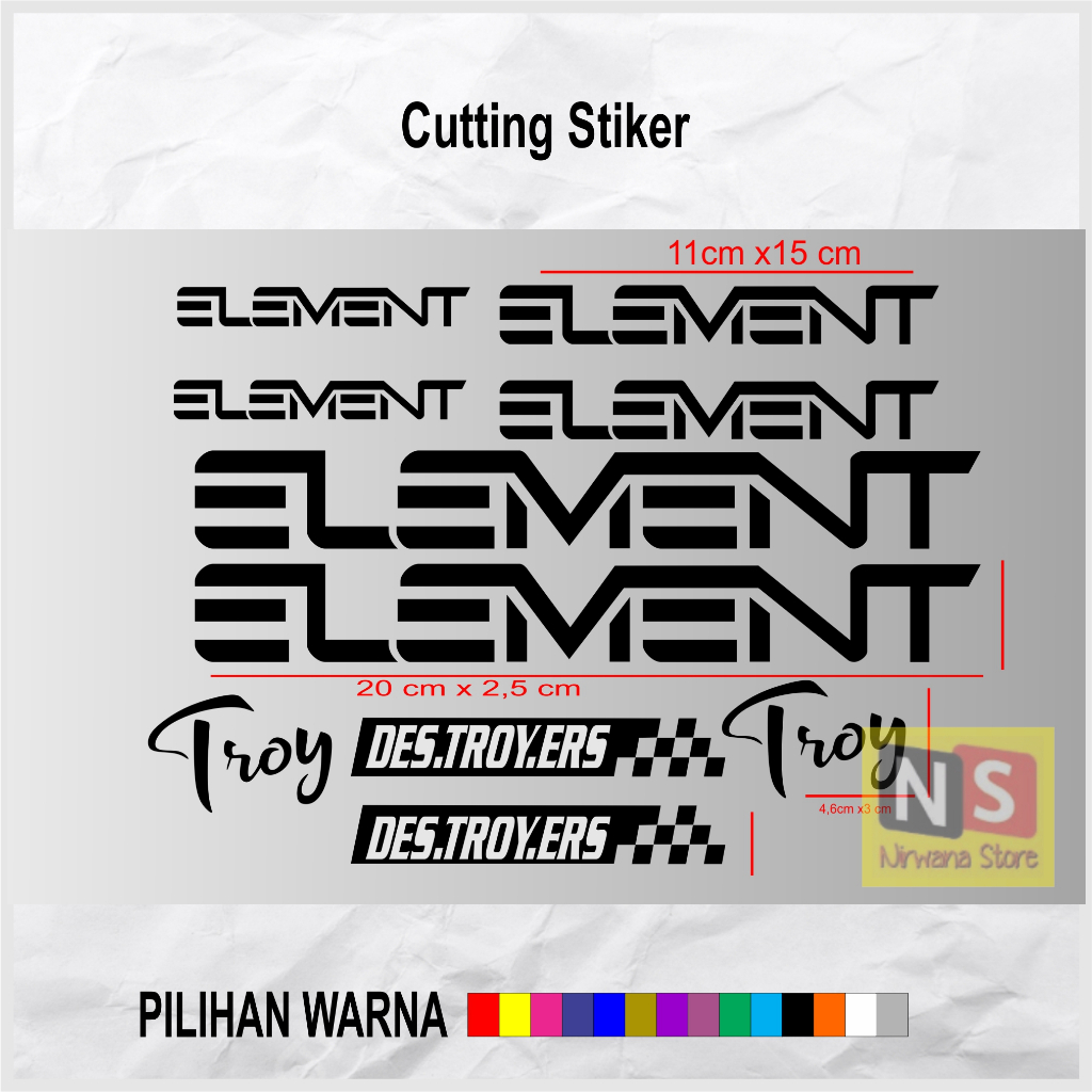 Jual Stiker Element Troy - Cutting stiker sepeda lipat | Shopee Indonesia