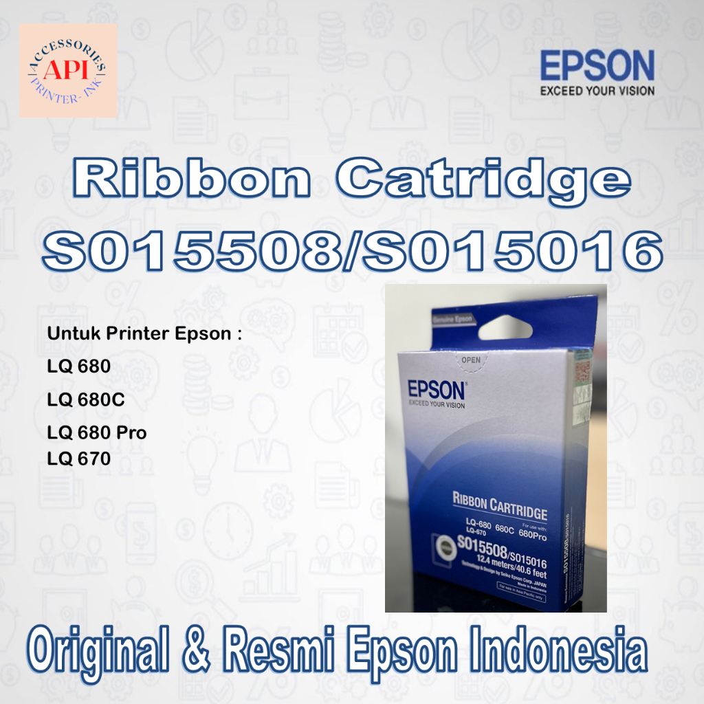 Jual Ribbon Catridge Epson LQ 680 LQ 680 Pro - Ribbon SO15508 / SO15016 ...