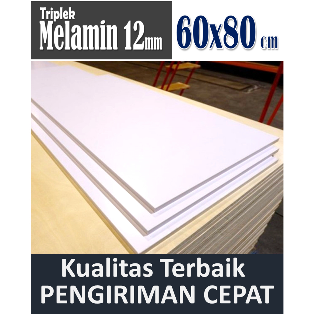 Jual Triplek Putih Melamin 12mm 60x80 cm (Triplek Melamin 12 mm 80 x 60 cm) | Shopee Indonesia