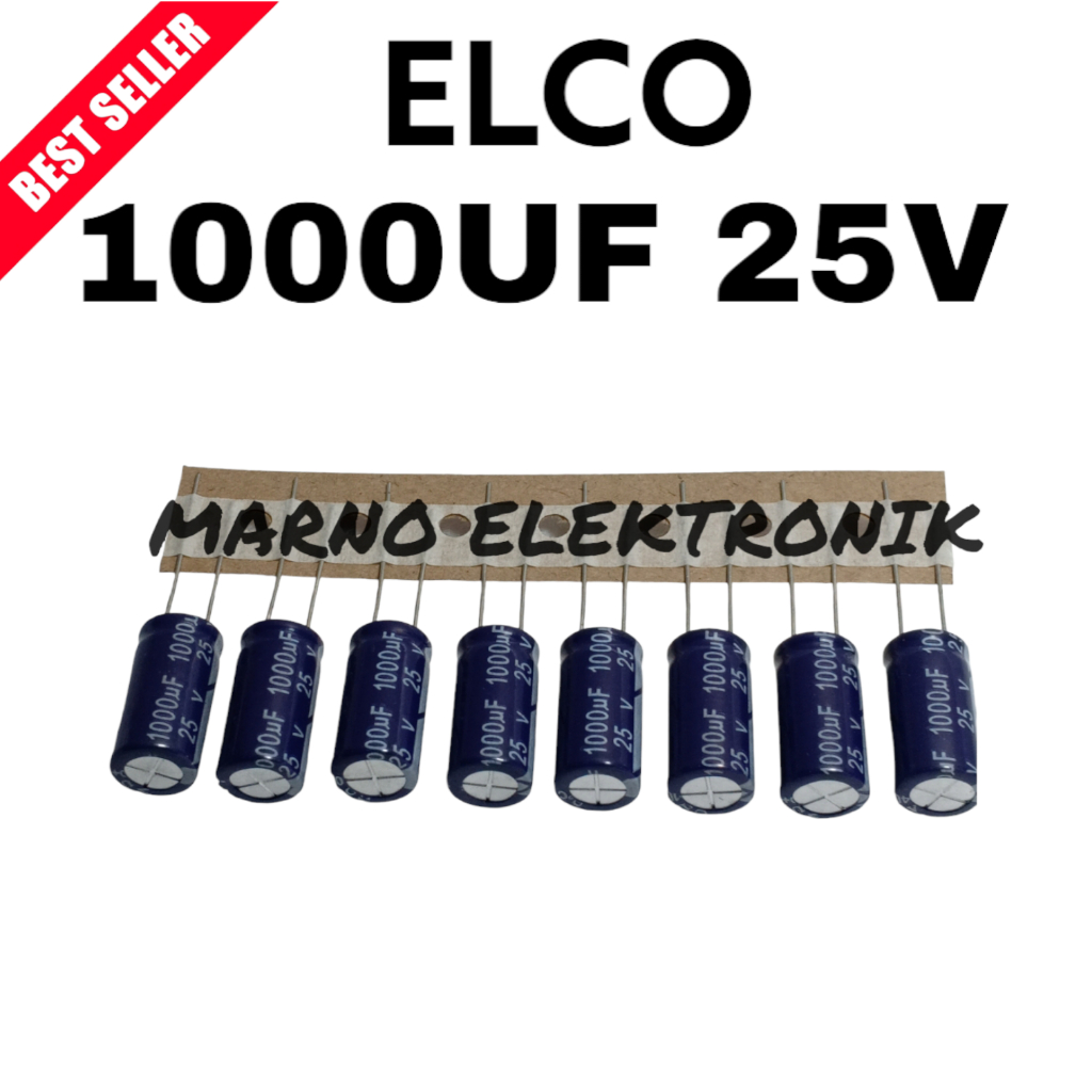 Jual ELCO 1000UF 25V 1000 UF 25 V ASLI ORI ORIGINAL | Shopee Indonesia