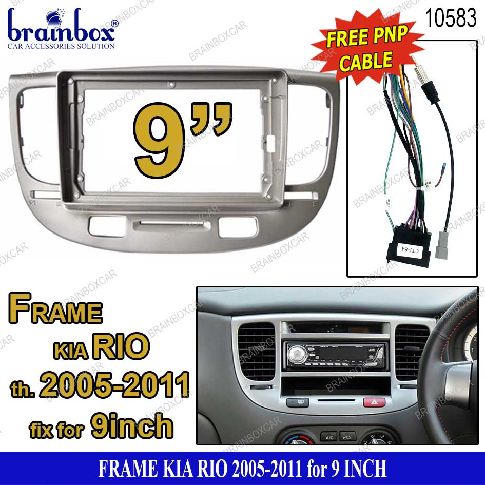 Jual Frame Head Unit Kia Rio 9 Inch Tahun 2005-2011 Bingkai Panel TV ...