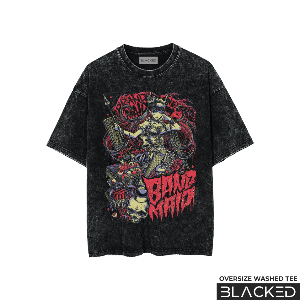 Jual KAOS BAND MAID OVERSIZE / STONEWASH / OVERSIZED WASHED TEES / BAJU ...