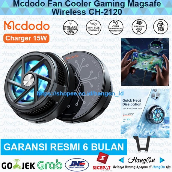 Jual Mcdodo CH-2120 Fan Cooler Gaming Magsafe Pendingin Hp Wireless Charger | Shopee Indonesia