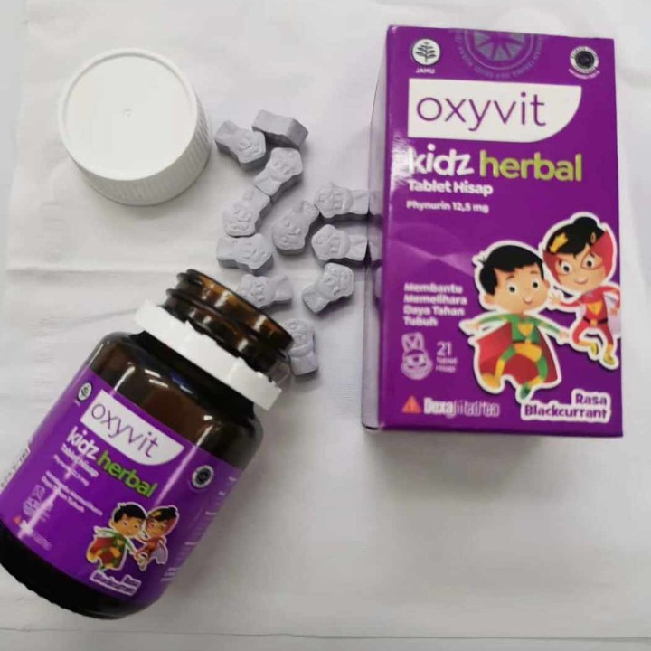 Jual Oxyvit Kidz Herbal 21 Tablet Hisap - Membantu Memelihara Daya ...