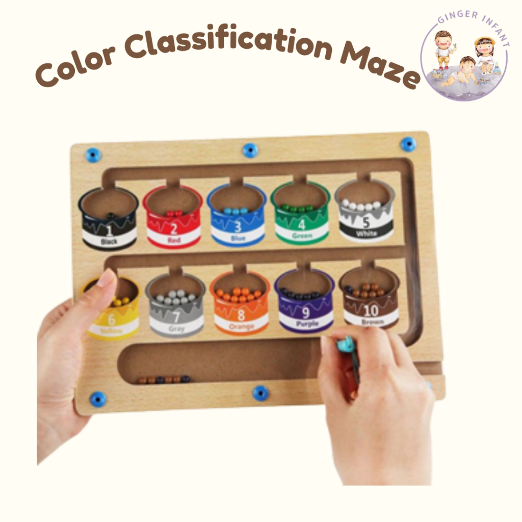Jual color classification maze mainan mensortir warna by gingerinfant ...
