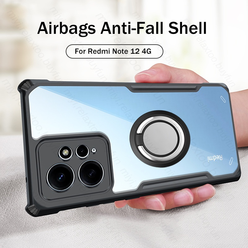 Jual Case Redmi Note 12 4G Ring Standing BLADE Transparan CLEAR Armor ...