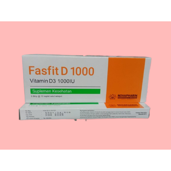 Jual FASFIT D 1000 Tablet VITAMIN D3 1000 IU / PER BOX ISI 3 STRIP ...