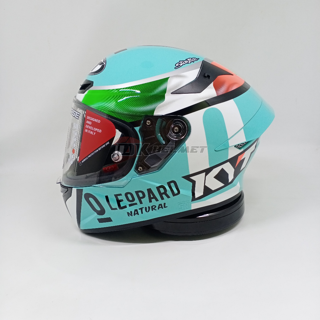 Jual Helm Full Face KYT TT Course TTC Dennis Fogia Dalla Porta Replica Leopard original | Shopee ...