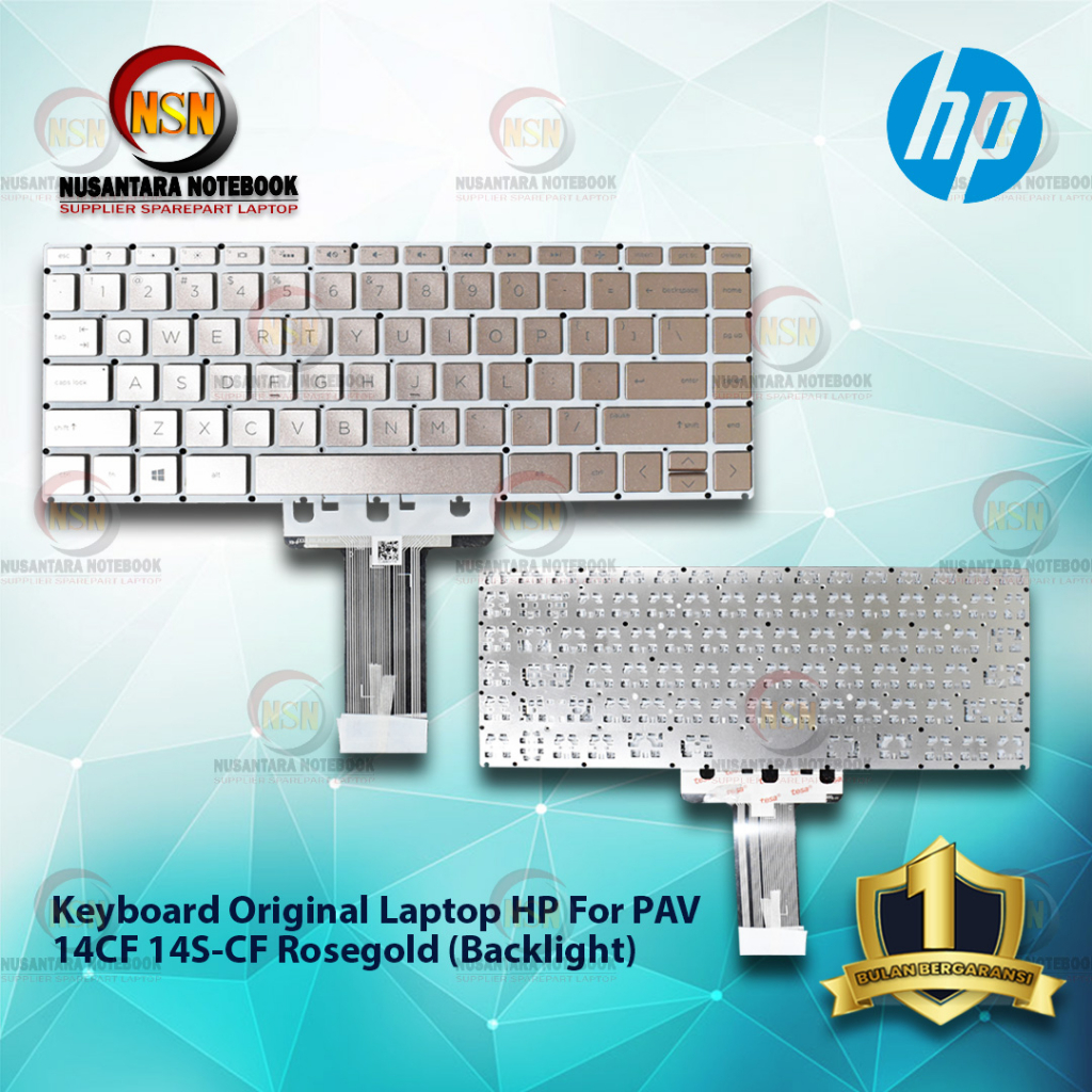 Jual Keyboard Original Laptop HP PAV 14CF 14S-CF Rosegold Backlight ...
