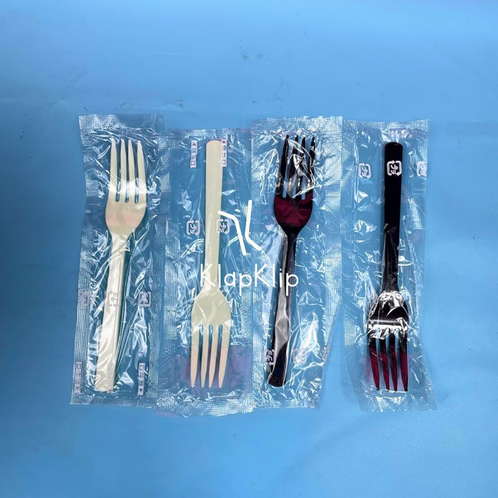 Jual 100pc Garpu Makan Plastik WRAPPING dan NON WRAPPING - Garpu ...
