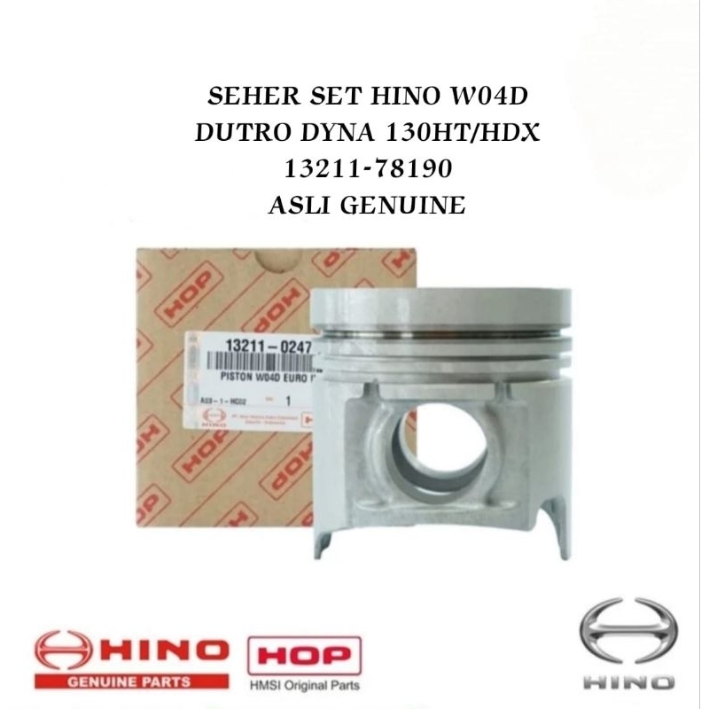 Jual SEHER SET W04D BUS FB HINO 300 DUTRO DYNA 130HT 130HDX 13211-78190 ASLI PISTON ASSY HINO ...