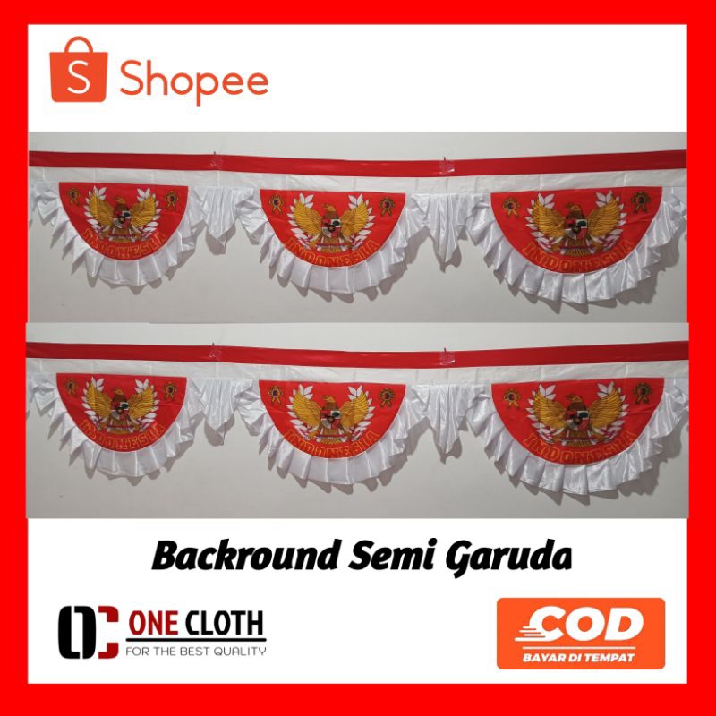 Jual Bendera Background Panjang Untuk Rumah Kantor Model Semi Garuda ...