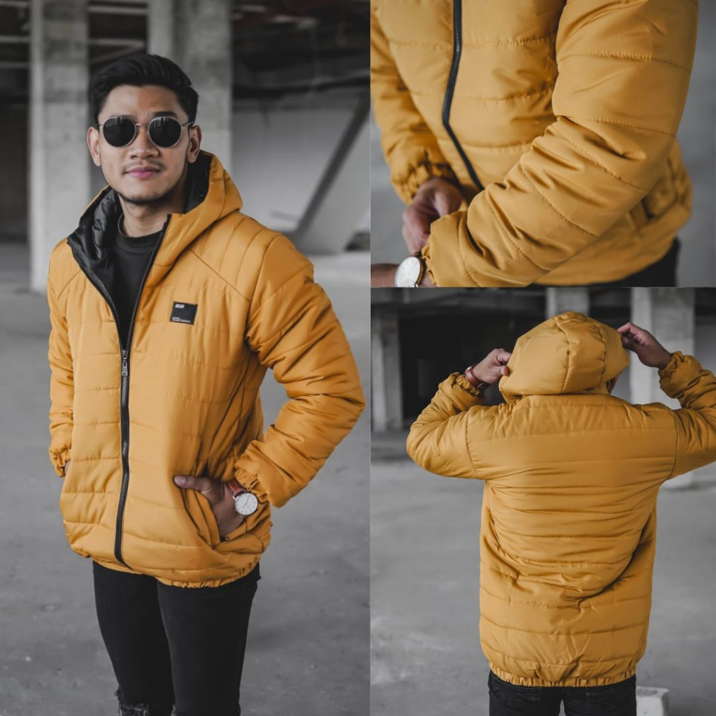 Jual Jaket Motor XL XXL- Jaket Gelembung Pria -Jaket Puffer Parasut Kembung Tebal | Shopee Indonesia