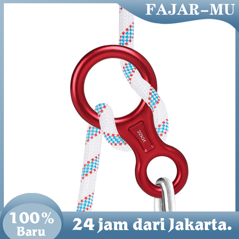 Jual Figure 8 Descender 35KN Carabiner Climbing Safety Rock Climbing ...