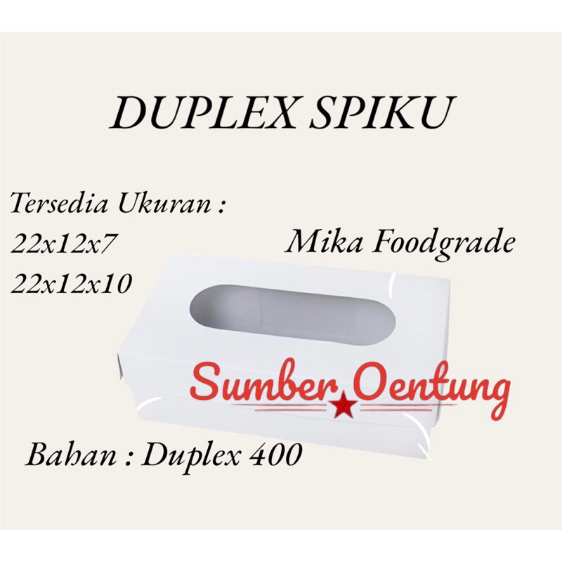 Jual [10PCS] DUS DUPLEX PUTIH SPIKU SOUVENIR KARTON BOX KOTAK HAMPERS ...