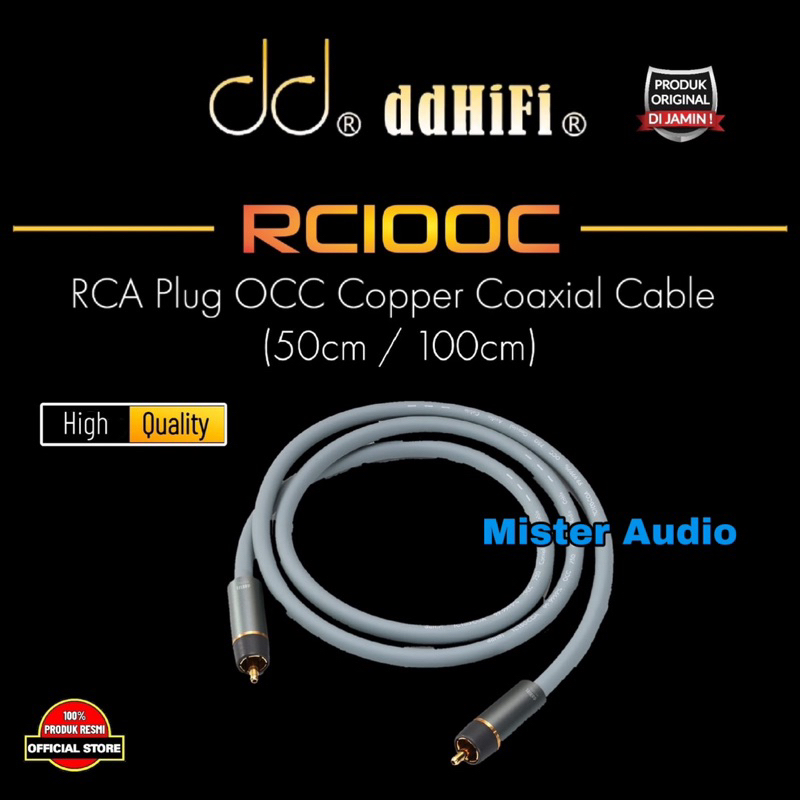 Jual DD DDHIFI RC100C / RC 100C /RC 100 C RCA Plug OCC Copper Coaxial ...