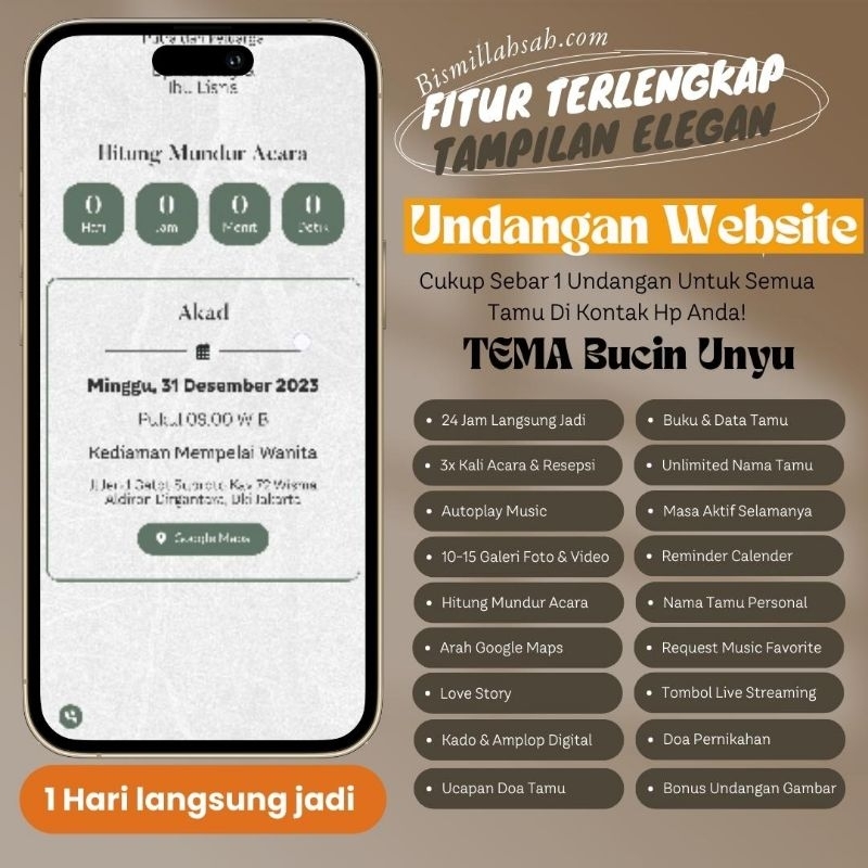 Jual [TEMA Bugoy Unyu] Undangan Digital Website pernikahan Premium | 1 Hari Jadi | Shopee Indonesia
