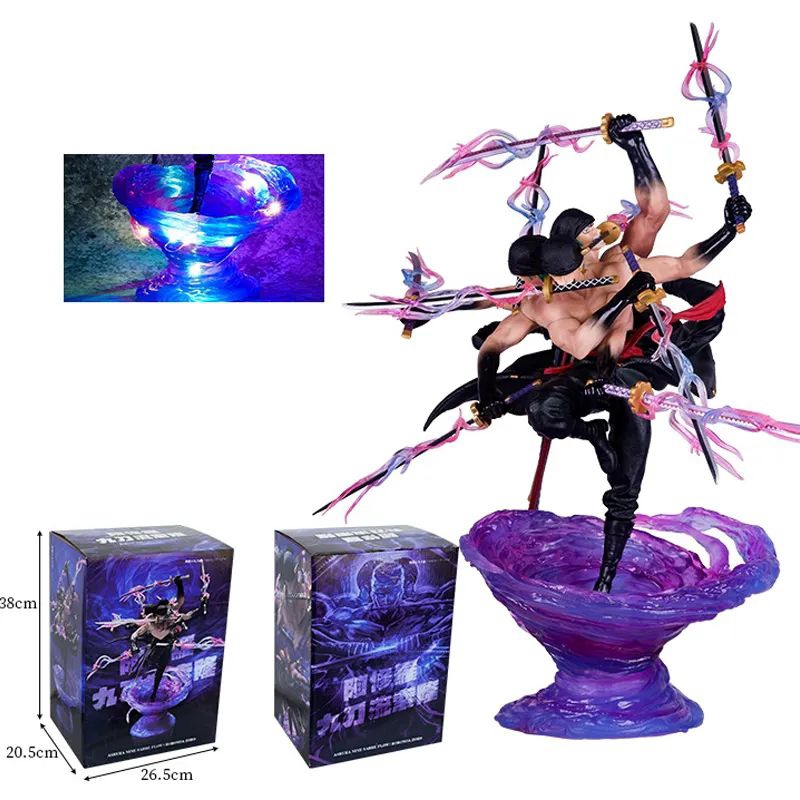 Jual Action Figure One Piece Roronoa Zoro Santoryu Ashura 9 Sword Style ...