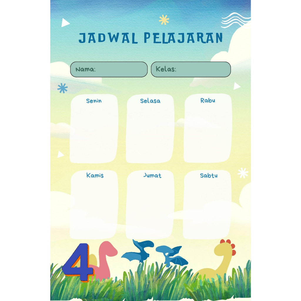 Jual poster jadwal pelajaran | Shopee Indonesia
