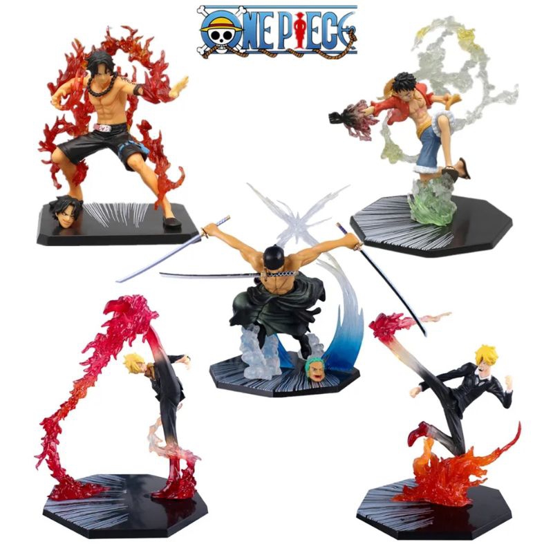 Jual 0110 Action Figur Anime One Piece luffy Zoro Ace Sinji Miniatur ...