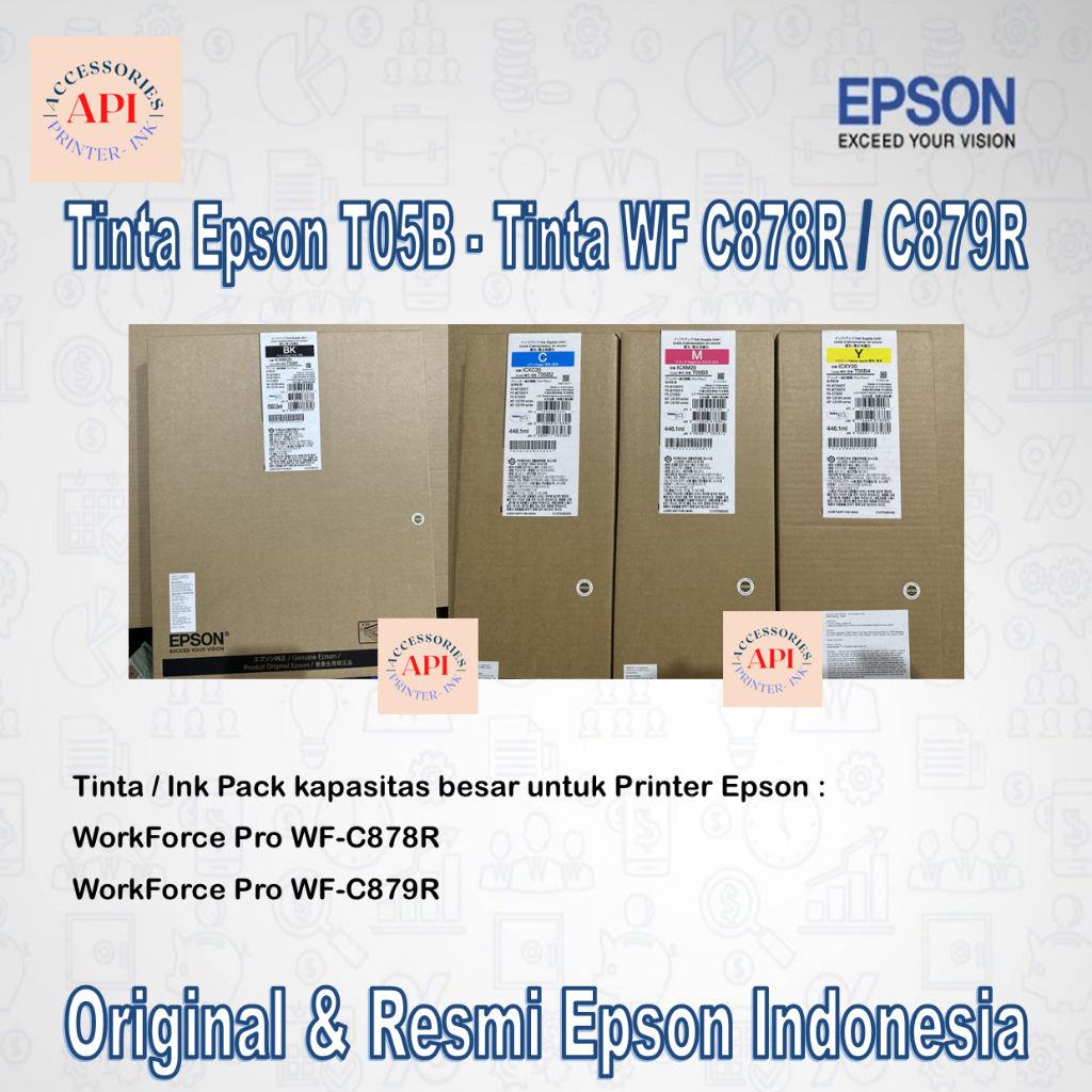 Jual Tinta Epson T05B Colour High Capacity Printer Epson WF-C878R 878R ...